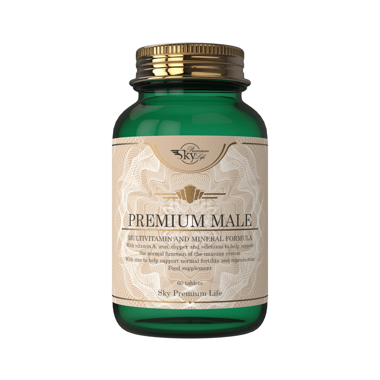 Sky Premium Life Male Multivitamin – with Zinc, Copper, CoQ10, Iron ...