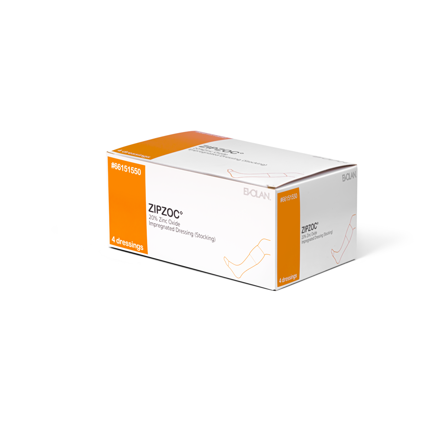 Zipzoc 20% Zinc Oxide Dressing 4 Dressings